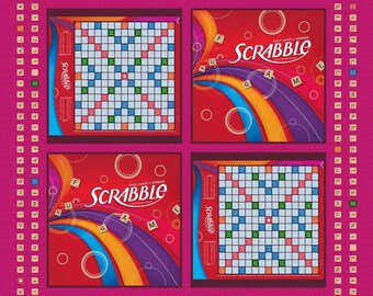 Scrabble Fabric | Etsy