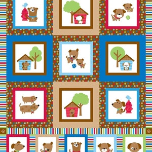 Riley Blake. Puppy Love. Puppy Panel Red Full Yard - Etsy