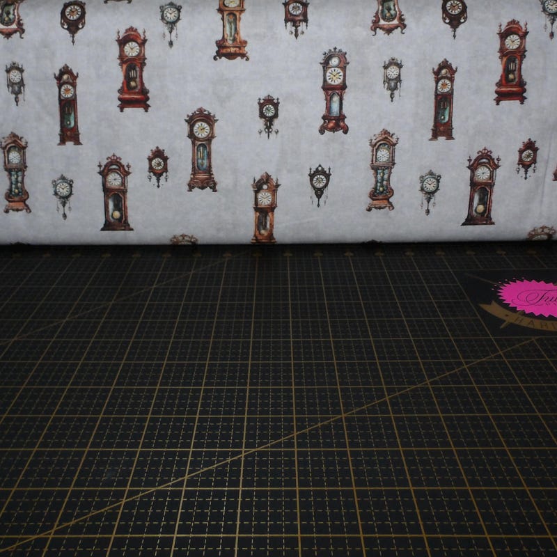 Clock Fabric - Etsy