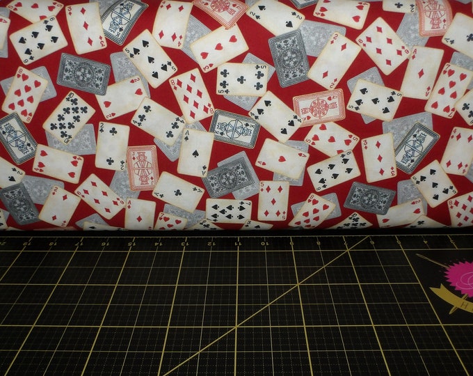 Playing Cards Fabric - Royals by Thin Line Textiles - Playing Cards ...