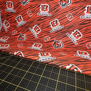 Fabric Traditions. NFL Cincinnati Bengals Stripes Print 44/45 Inch - Etsy