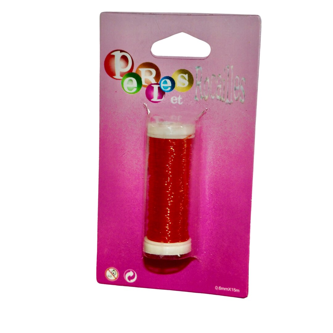 Vermillion Elastic Thread, 15 Meters X 0.6mm Spool - Used for Gathering ...