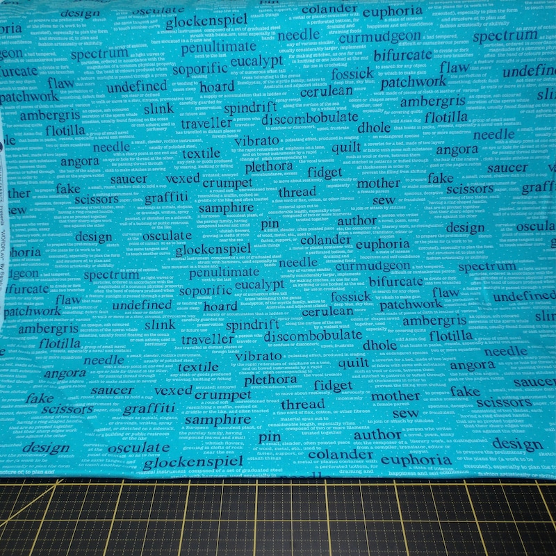 Text Fabric - Etsy