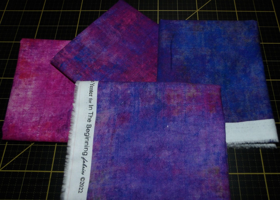Halcyon Pinks/purples Fat Quarter Bundle - 4 Piece in the Beginning Pink and Purple Hues FQ ...