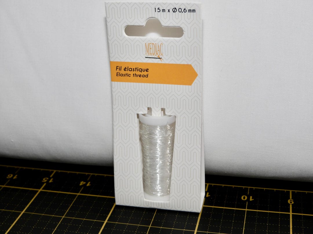 Clear Elastic Thread, 15 Meters X 0.6mm Spool - Used for Gathering ...