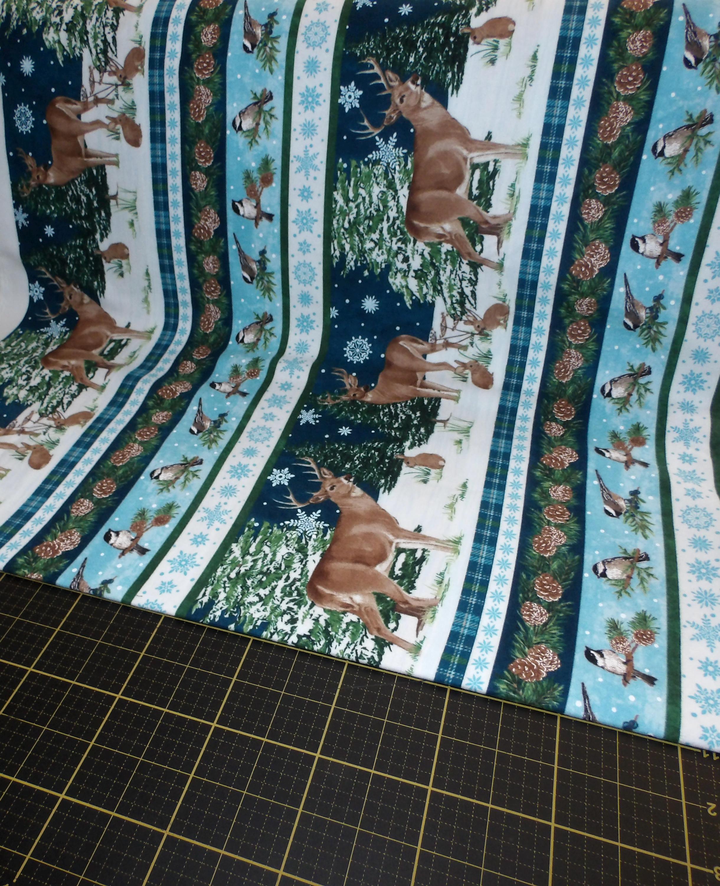 Northcott. Woodland Woolies. Border Stripe Navy FLANNEL - Etsy