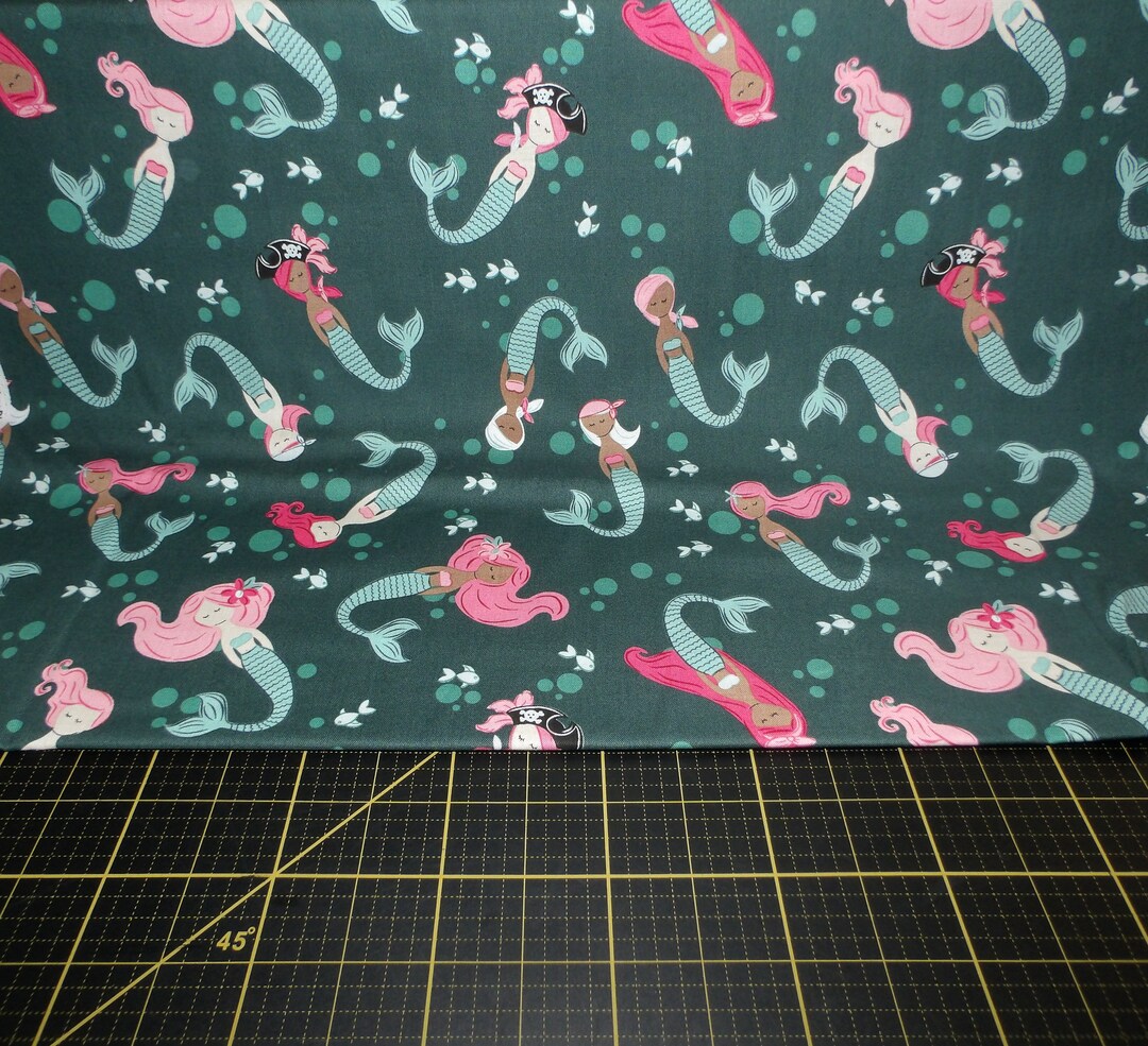 Riley Blake. Ahoy Mermaids. Main Ocean - Etsy