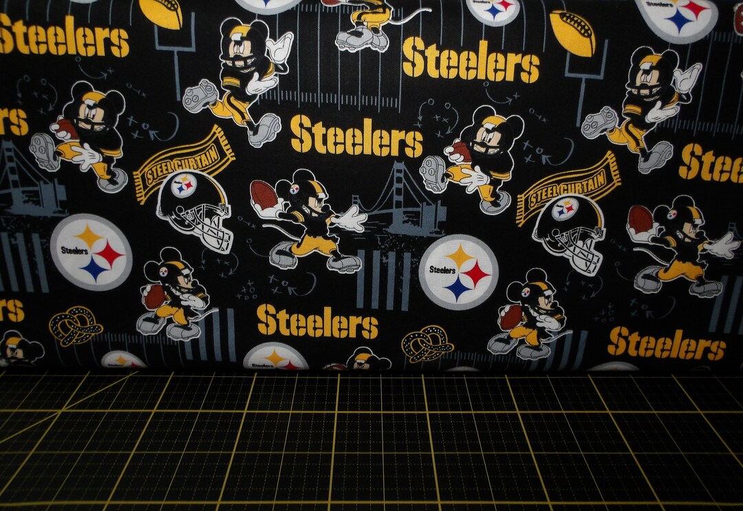 Fabric Traditions. NFL Disney Mash-up. Mickey Pittsburgh Steelers 44/45 ...