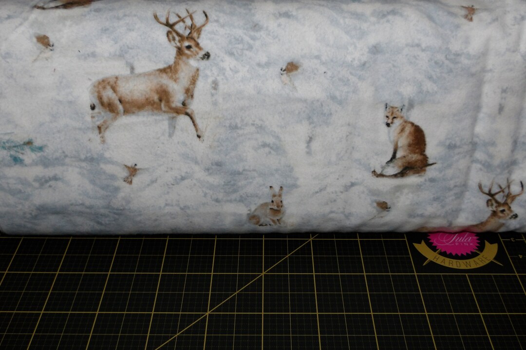 Northcott. Enchanted Forest. Animals Allover Pale Blue FLANNEL - Etsy