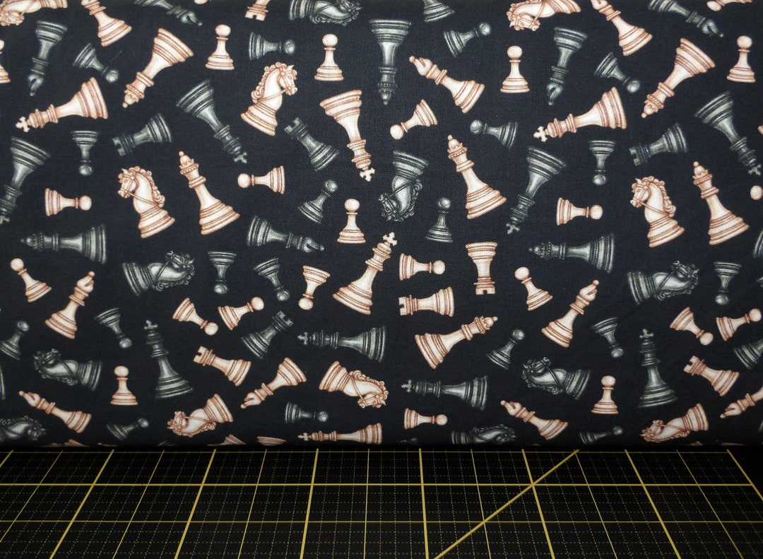 QT Fabrics. Checkmate. Chess Toss Black - Etsy