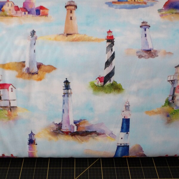 Lighthouses Fabric - Etsy