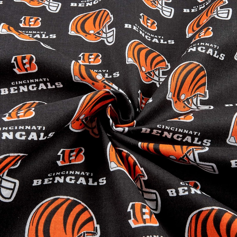 Fabric Traditions. NFL Cincinnati Bengals Allover NFL Cotton | Etsy