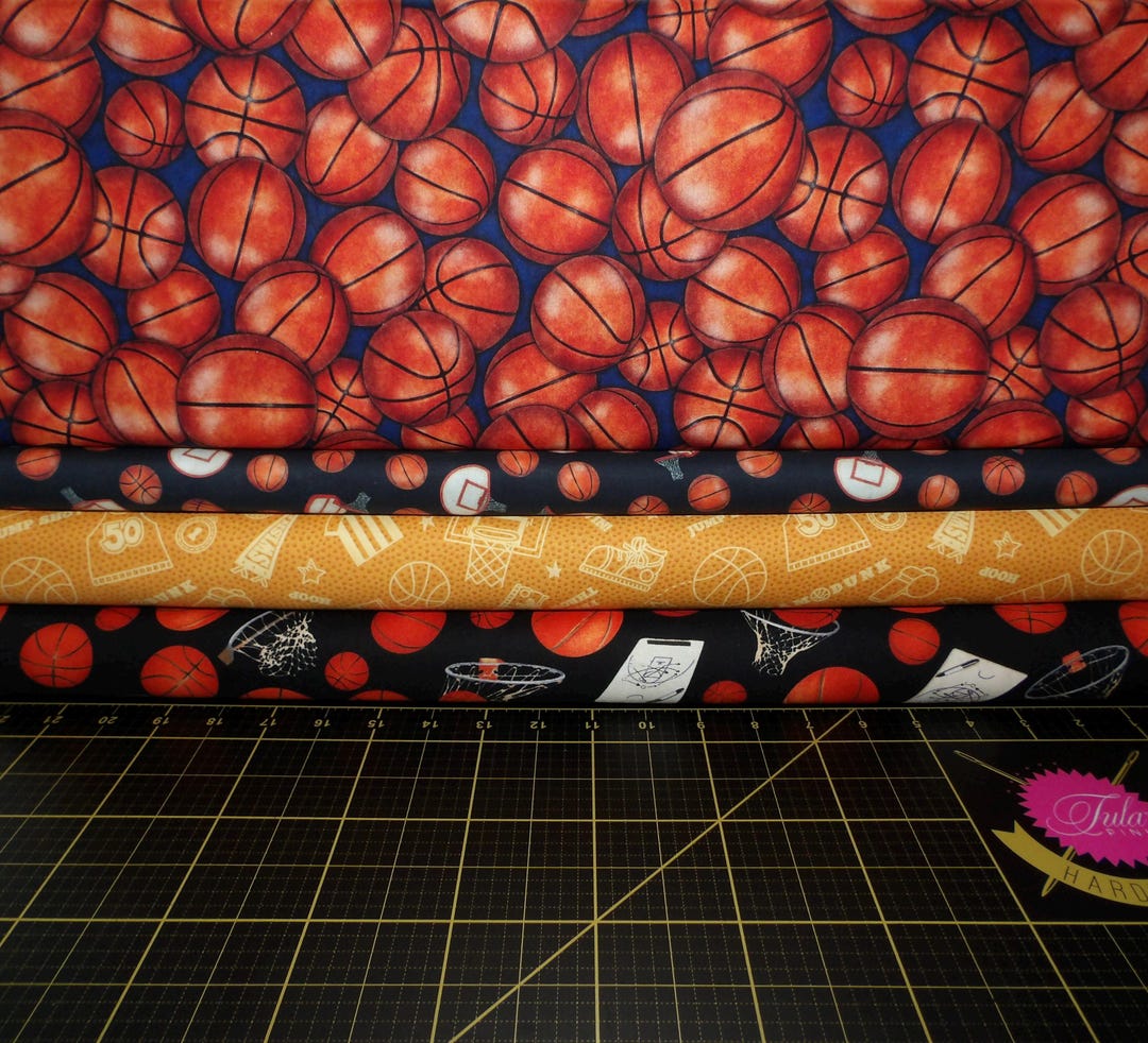 Buy Slam Dunk Fat Quarter Bundle - 4 Piece Basketball Themed FQ Bundle ...
