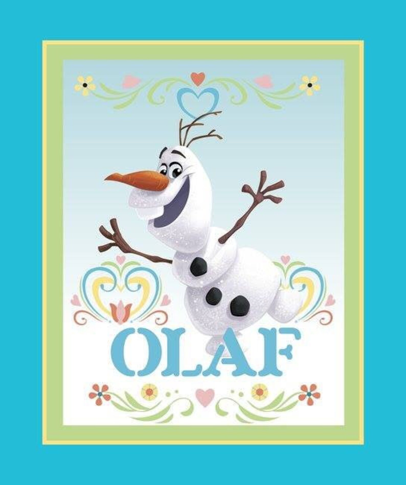 Springs Creative. Dancing Olaf Panel Full Yard. BTY Cotton - Etsy