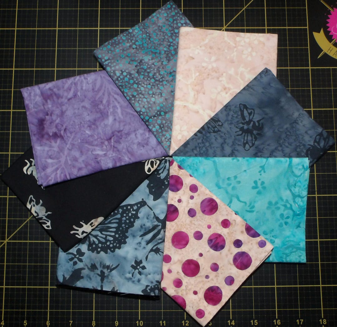 Butterfly Dreams Batik Fat Quarter Bundle - 8 Piece Batik Textiles ...