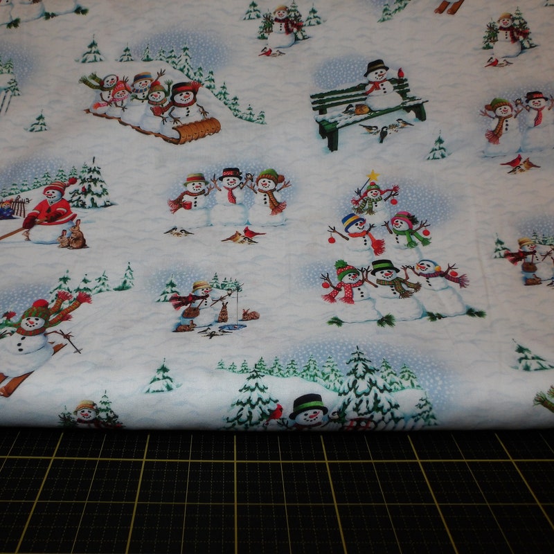Snowmen Fabric - Etsy