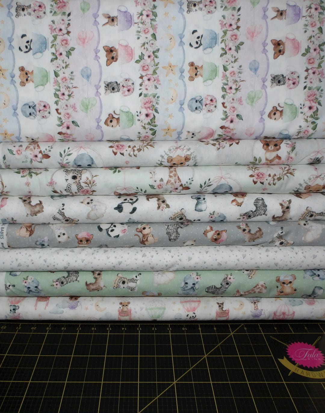 Animal Babies Full Collection Fat Quarter Bundle - 8 Piece Michael ...
