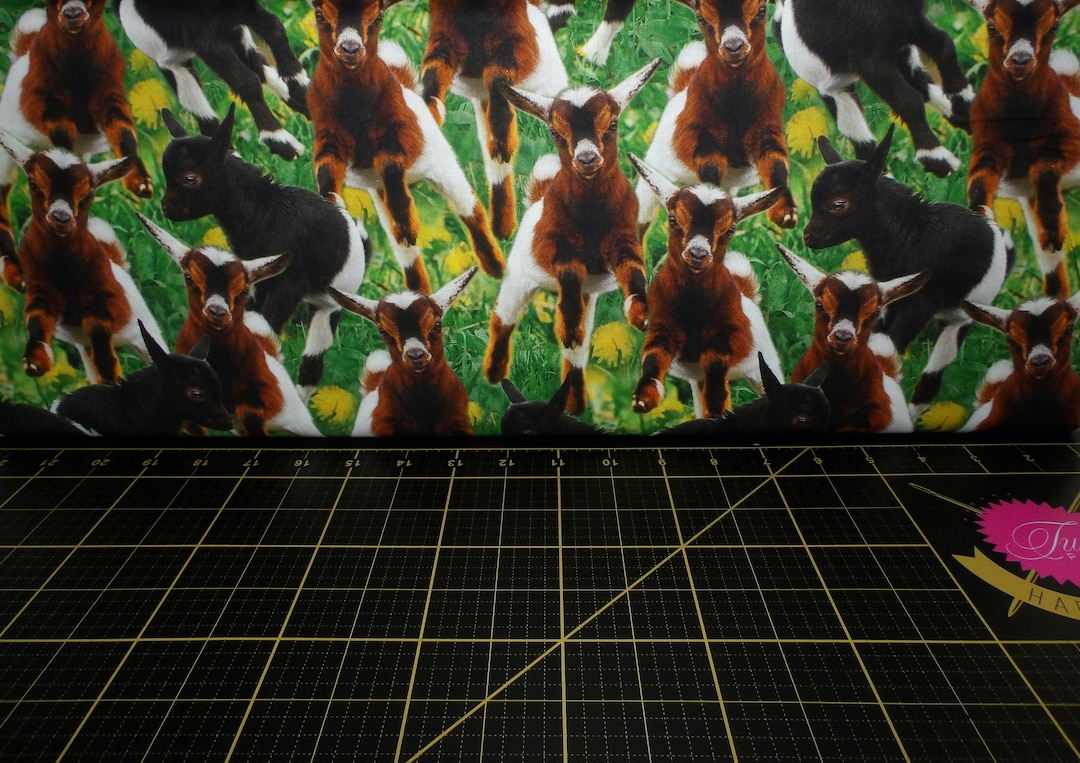 David Textiles. Kids Playing Allover DIGITALLY PRINTED - Baby Goats ...