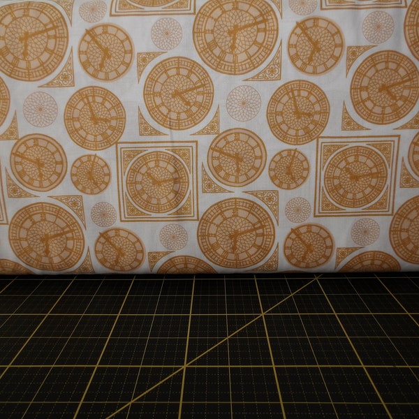 Clock Fabric - Etsy