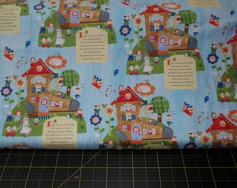 Mother Goose Fabric Panel by the Vintage Workshop for Red - Etsy