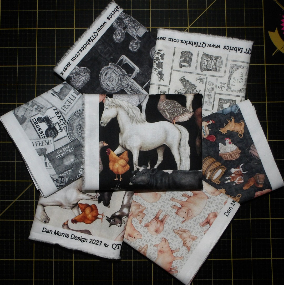 Country Farm Fat Quarter Bundle - 7 Piece QT Fabrics Farmhouse ...
