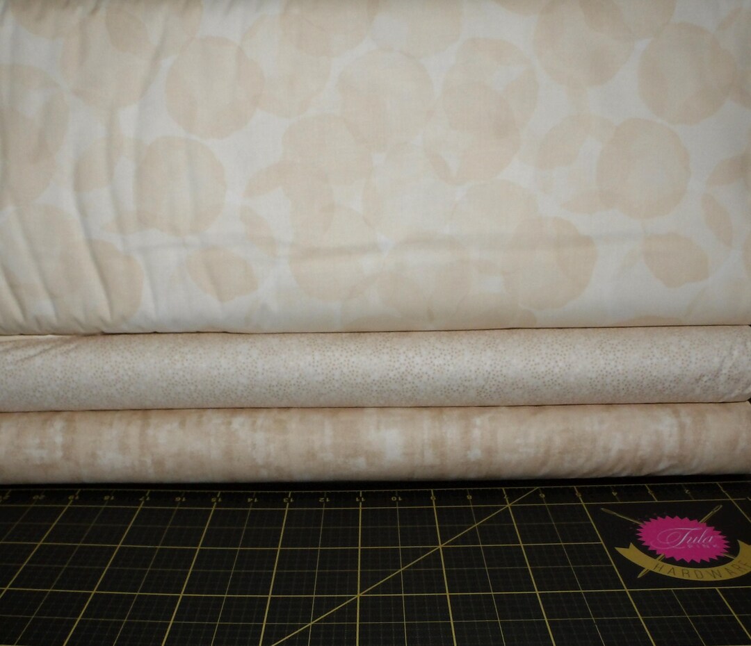 Neutral Tonal Trios 3 Yard Quilt Kit - 1 Yard Each of Three Neutral ...