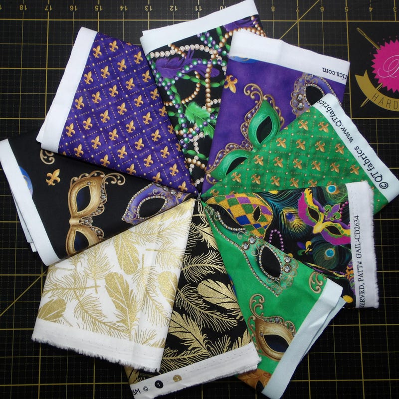 Mardi Gras Fabric - Etsy