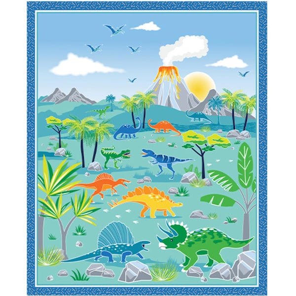 Glow a Saurus Fabric - Etsy