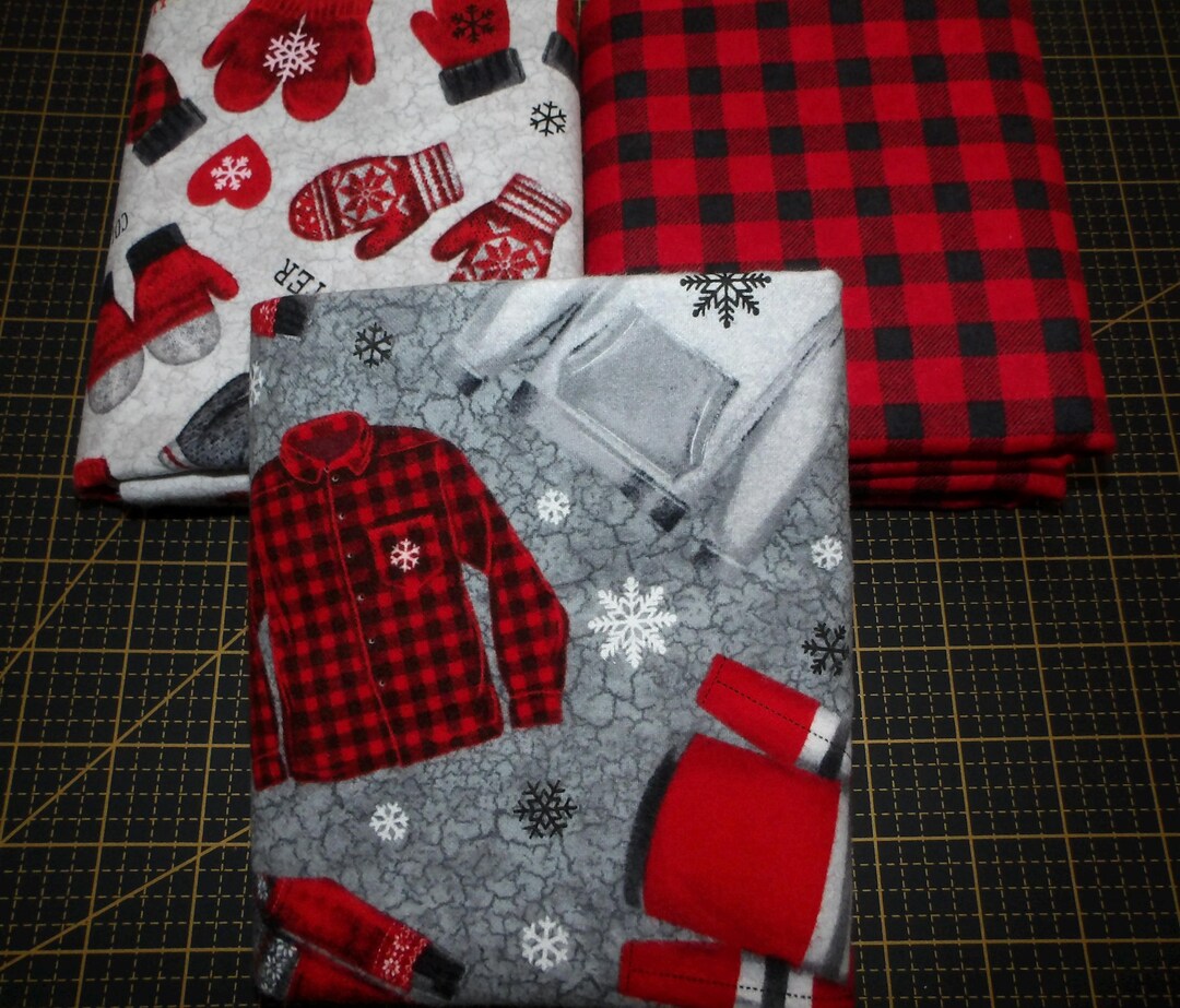 Cozy up Flannel 3 Yard Quilt Kit - 3 Piece Northcott Flannel Winter ...