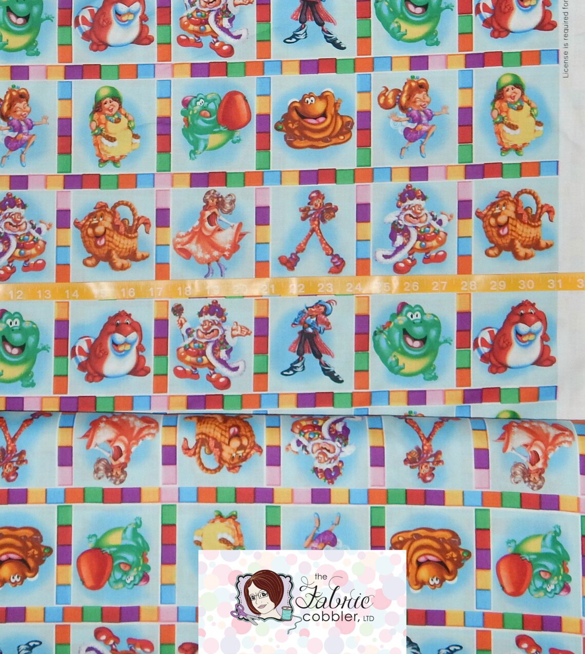 QT Fabrics. Candyland. Character Blocks 2/3 Yd Game Original | Etsy