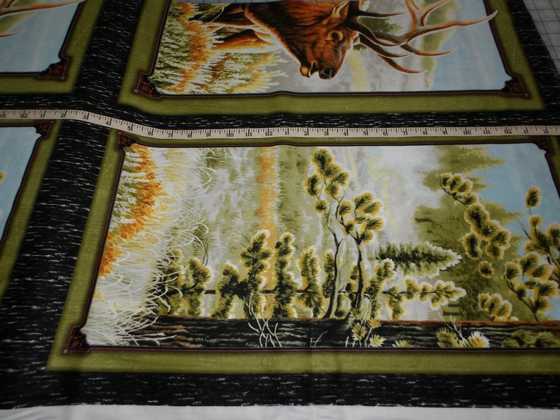 QT Fabrics. Mountain Elk Picture Panel 2/3 Yd - Etsy