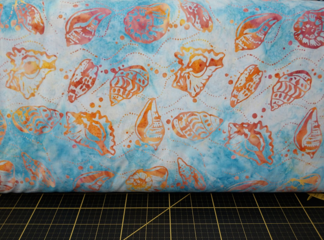 Benartex. Bali Hawaii. Sea Shells Ocean BATIK - Etsy
