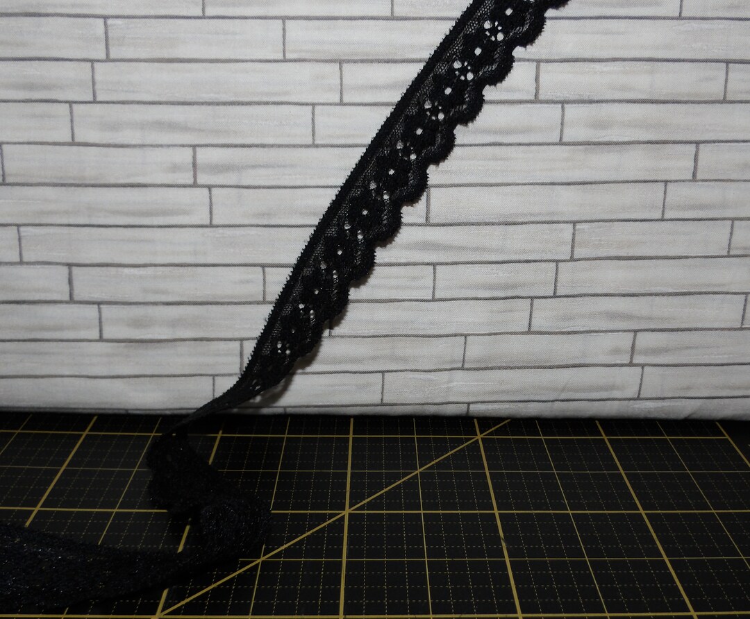 Panty Elastic Lace, 27mm - Black 9082-014 - STRETCH Lingerie Lace Trim ...