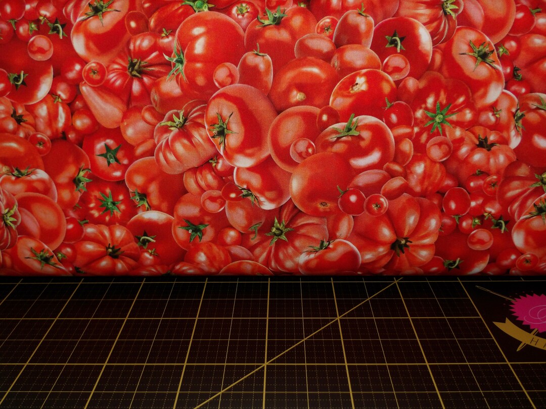 Timeless Treasures. Fresh Veggies. Fresh Tomatoes Red DIGITALLY PRINTED ...