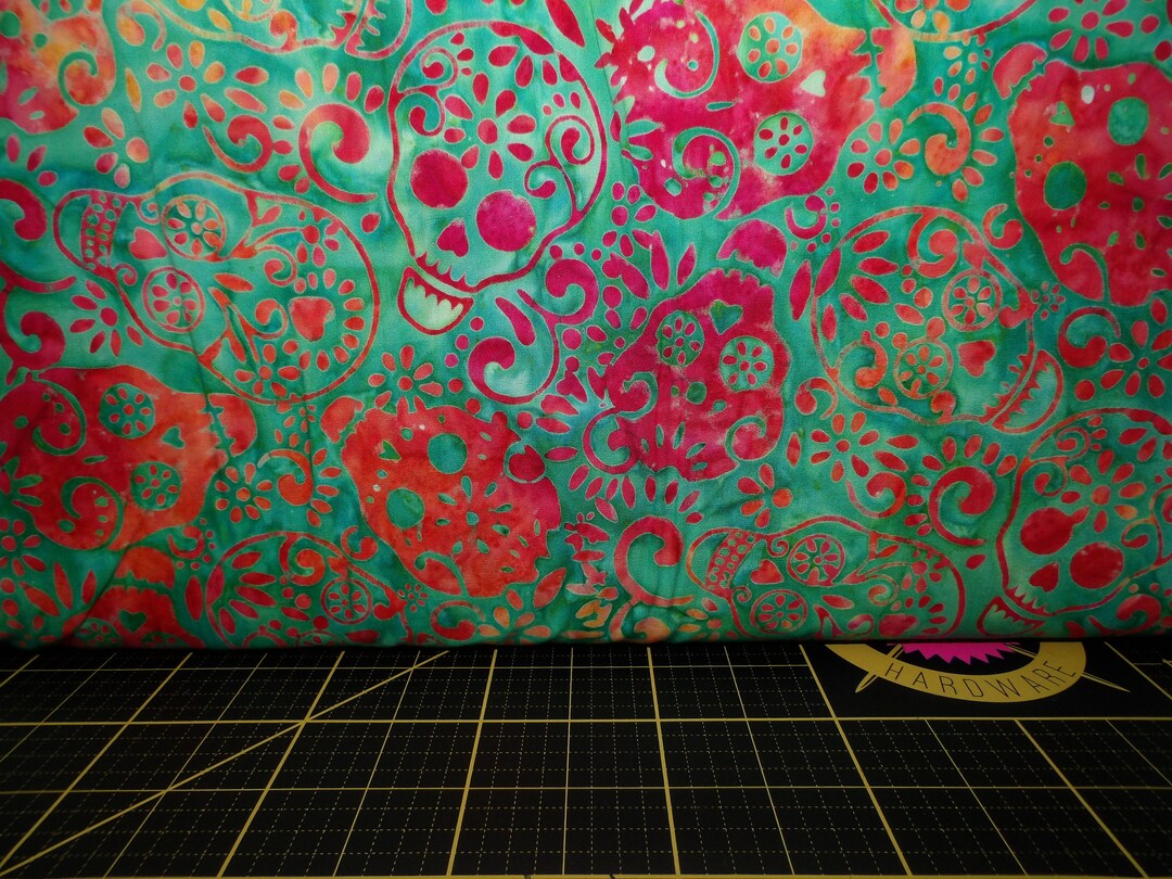 Robert Kaufman. Artisan Batik Celebration. Sugar Skulls Bright BATIK - Etsy
