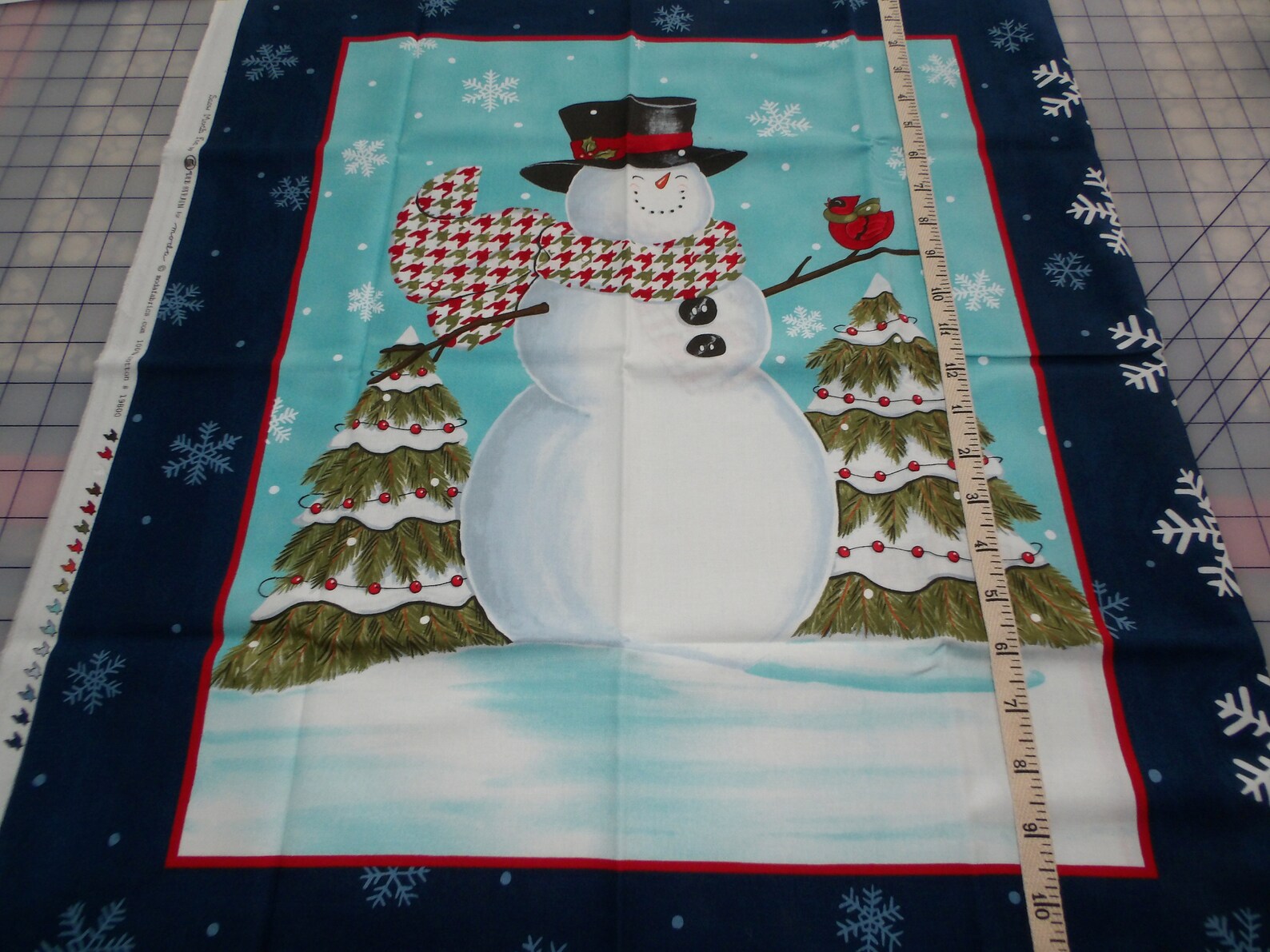 Snow Much Fun. Snowman Panel Cotton Fabric Panel 2/3 Yard - Etsy