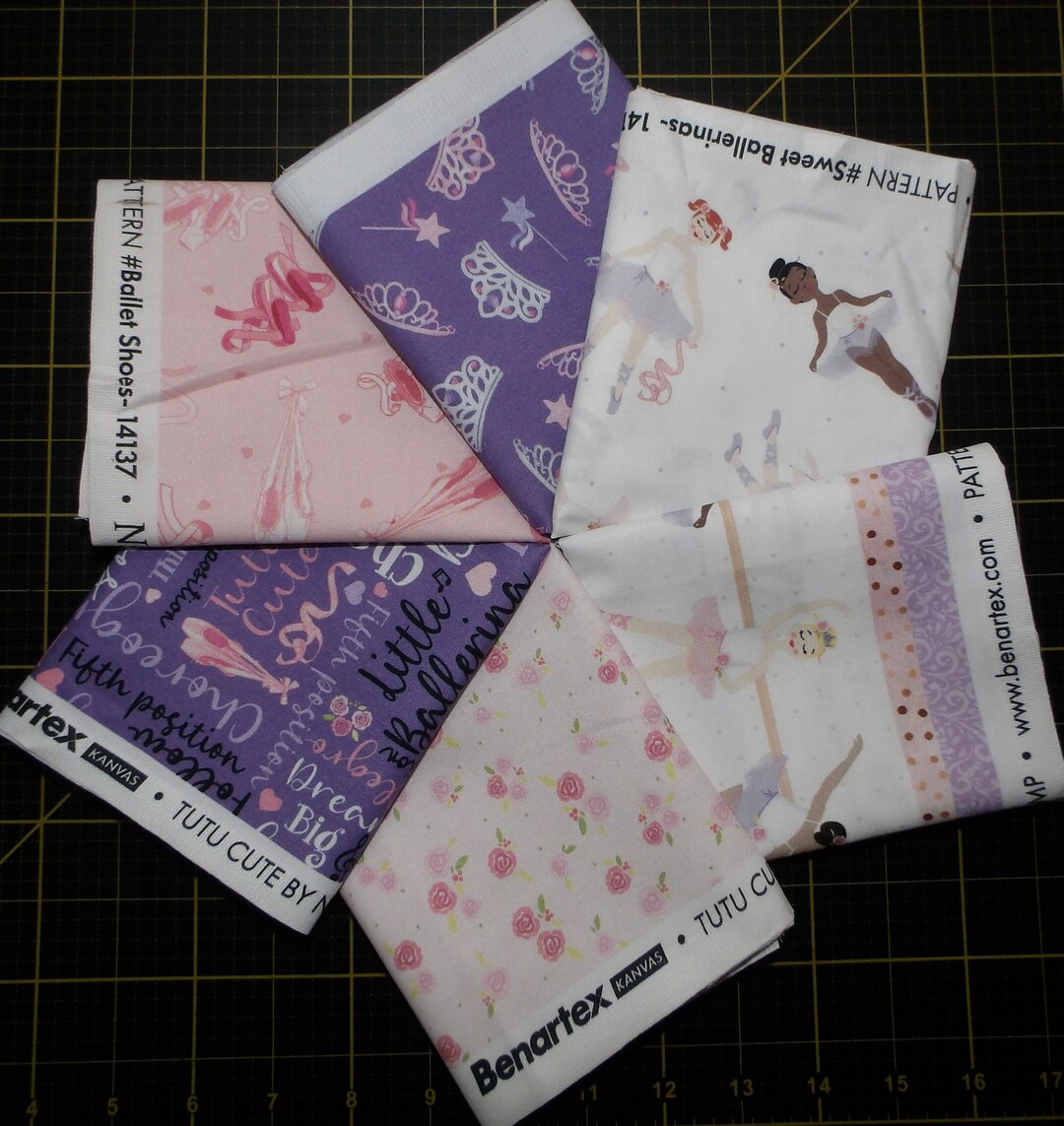 Tutu Cute Ballet Fat Quarter Bundle - 6 Piece Multicultural Ballet and ...
