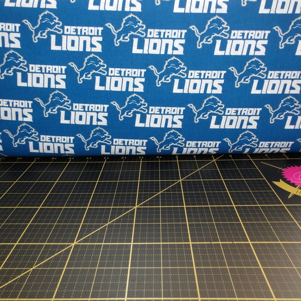Detroit Lions Fabric - Etsy
