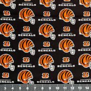 Fabric Traditions. NFL Cincinnati Bengals Allover NFL Cotton | Etsy