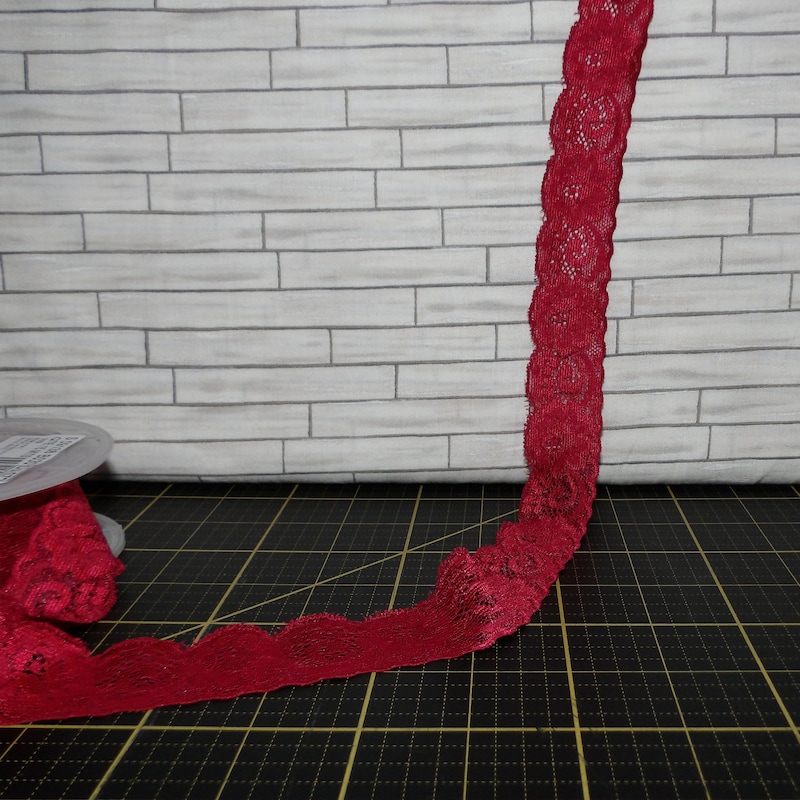 Red Lace Ribbon - Etsy
