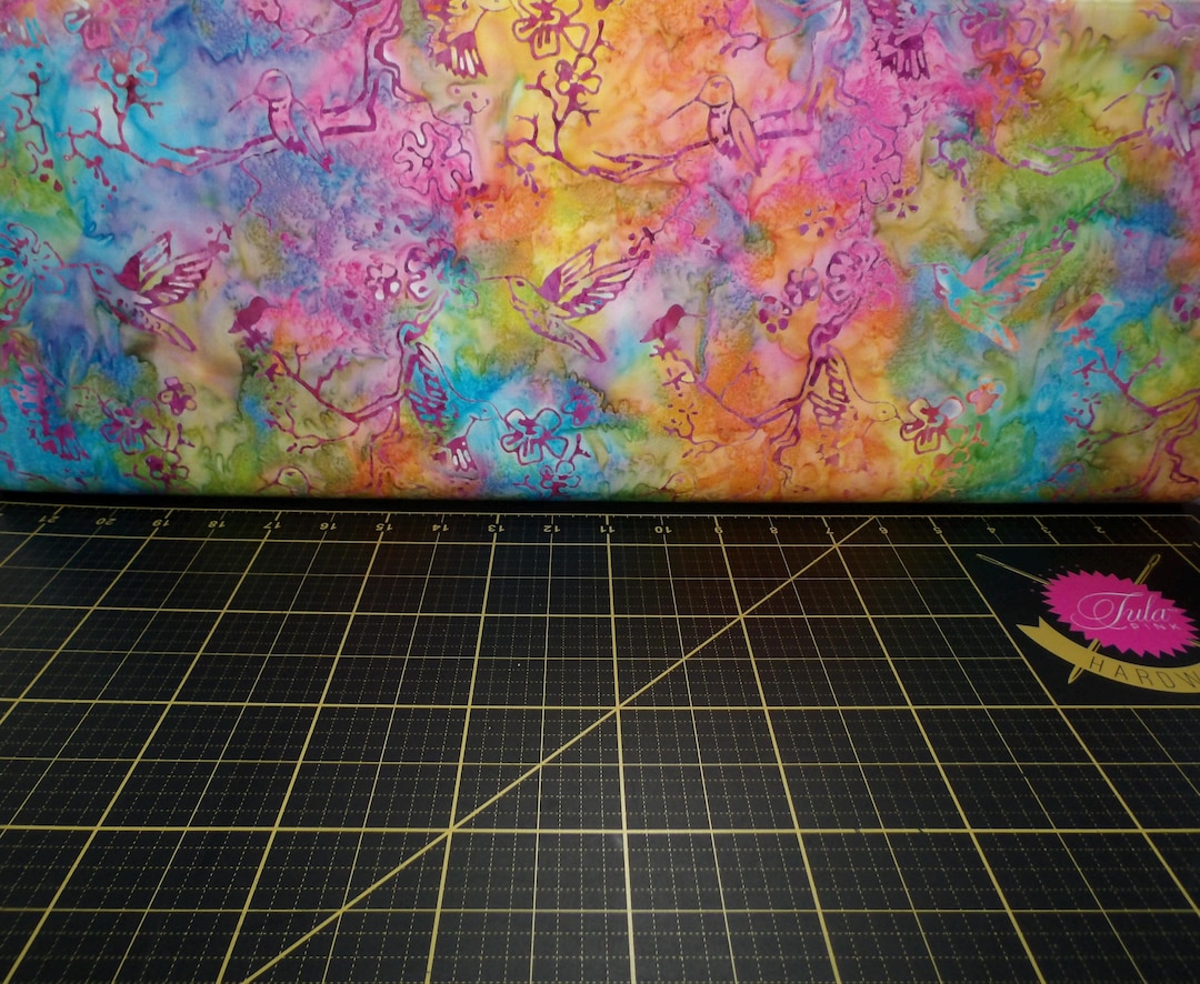 Batik Textiles. Color Me Happy 5746 - Hummingbird Batik Fabric - Etsy