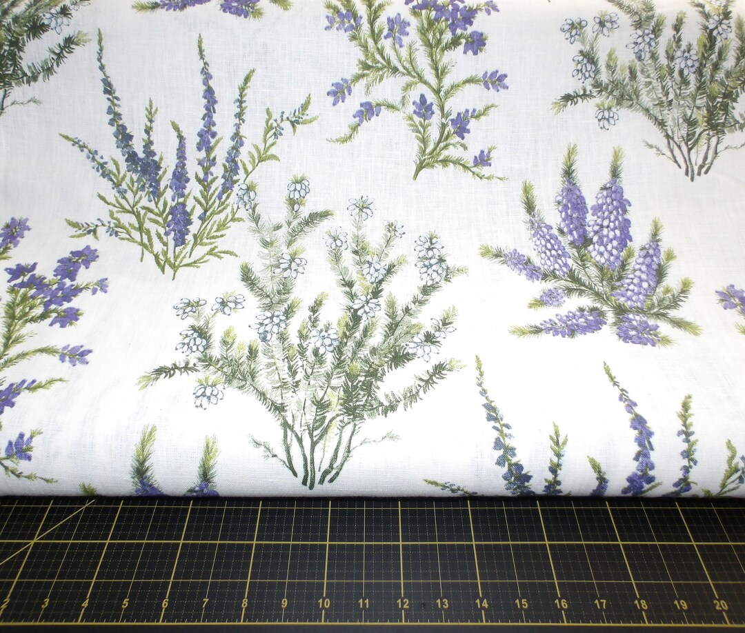 Stof France. Lavender Toile 59 Inches Wide - 100% Linen - Etsy