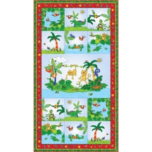Northcott. I Spy in the Amazon Panel 2/3 Yd - Out of Print Rainforest ...