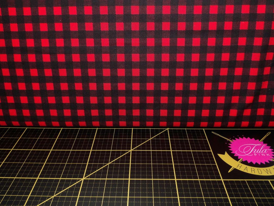 FINAL 1/2 Yard Riley Blake. Wild at Heart. Buffalo Plaid Red Red and ...