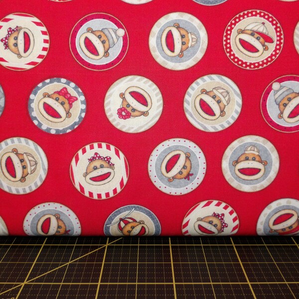 Sock Monkey Fabric Etsy
