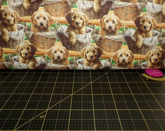 Doodle Dogs Fabric Golden Doodles Dog Floral Fabric Poodle Retriever by ...