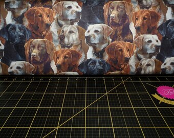 Labrador Retriever Fabric-black Lab C Dog Breed Quilt Pattern ...