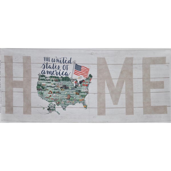 Usa Map Fabric Panel - Etsy