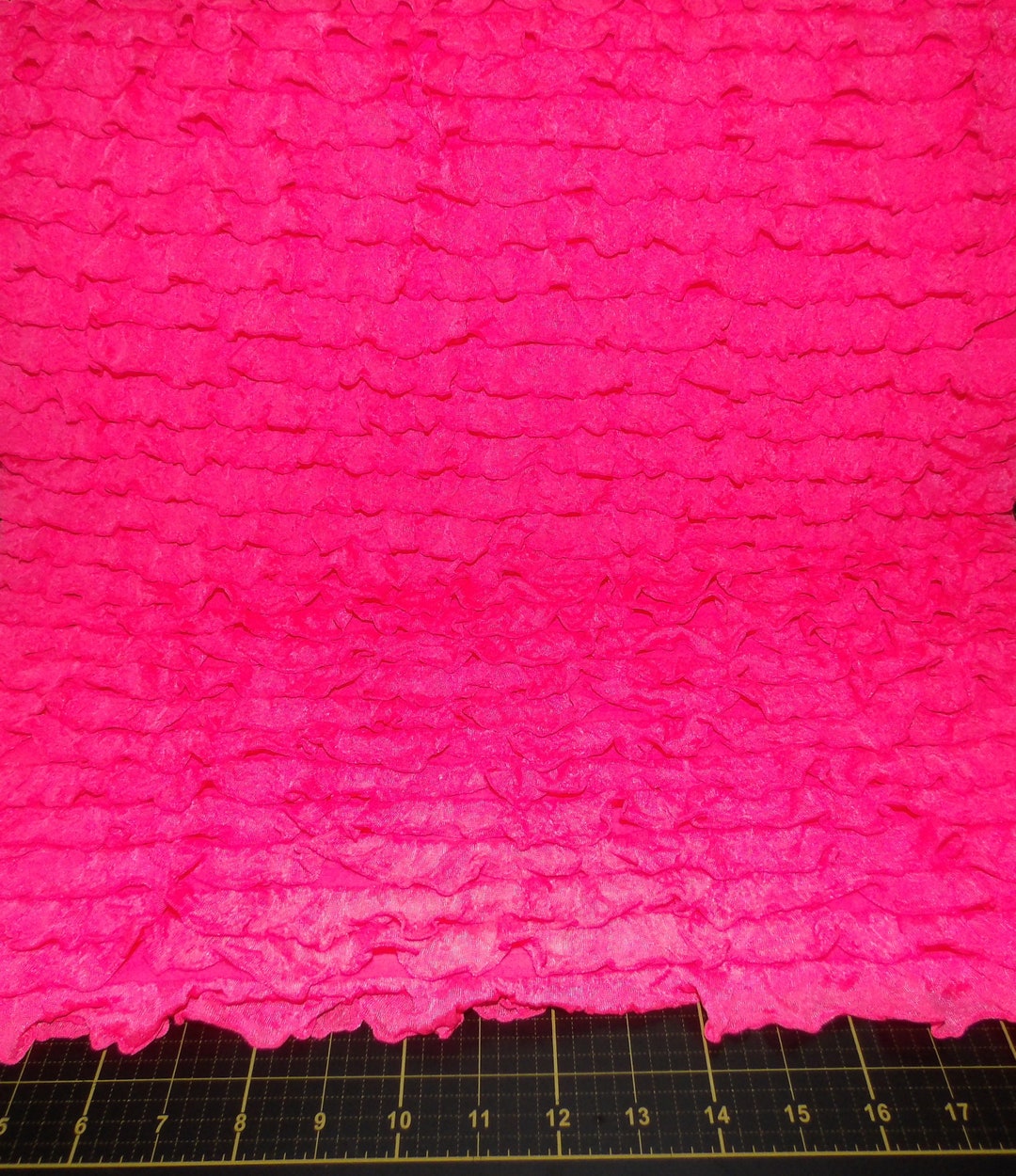 NEON Shocking Pink Cascading Ruffle Fabric - 50/56" Wide - Etsy