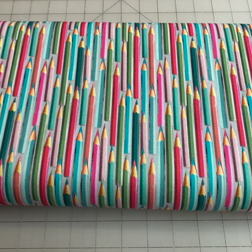 Pencils Fabric No2 small by Bzbdesigner Kids School - Etsy